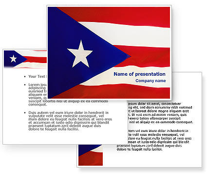 Flag of Puerto Rico PowerPoint Template - PoweredTemplate.com | 02074 ...