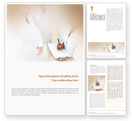 Medical Note Word Templates Design, Download now | PoweredTemplate.com