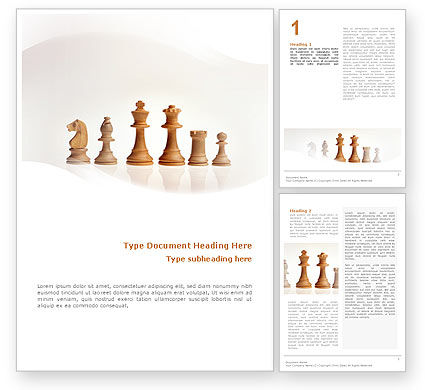 Chess Board Word Templates Design, Download now | PoweredTemplate.com
