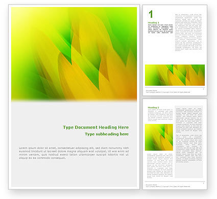 Yellow Petals Word Template 02155 | PoweredTemplate.com