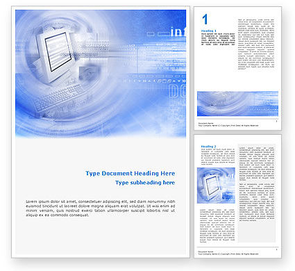 Digital Word Templates Design, Download now | PoweredTemplate.com