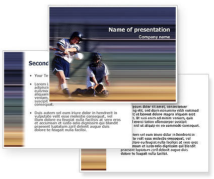 Softball PowerPoint Template - PoweredTemplate.com | 3 Backgrounds, 3 ...