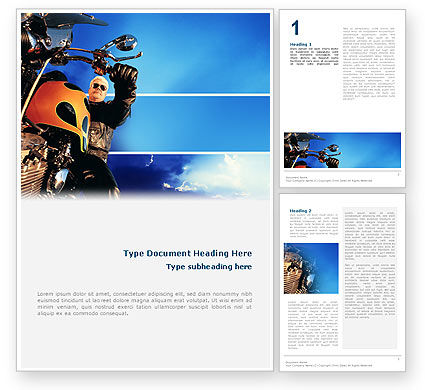 Plantilla de Word - ciclista | 02315 | PoweredTemplate.com