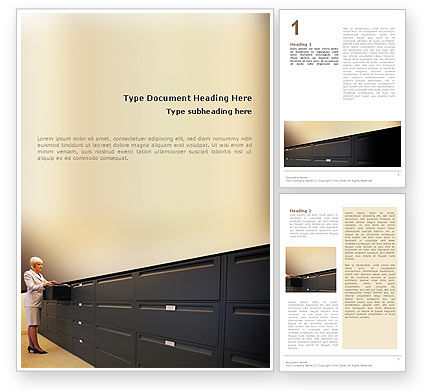 Archive Folder Word Template 11053 | PoweredTemplate.com