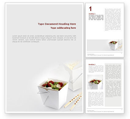 Chinese Food Word Template 02378 | PoweredTemplate.com