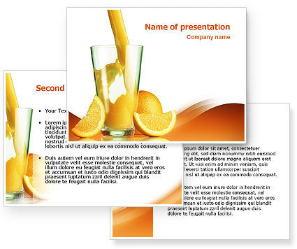 Orange Juice PowerPoint Template - PoweredTemplate.com | 3 Backgrounds ...