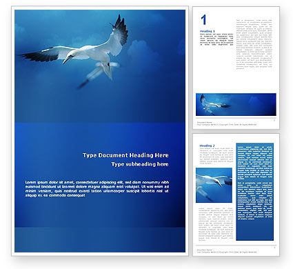 Albatross Word Template 02459 | PoweredTemplate.com