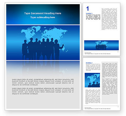 Plantilla de Word - globalización | 02495 | PoweredTemplate.com