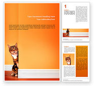 Curious Cat PowerPoint Template, Backgrounds | 02560 | PoweredTemplate.com