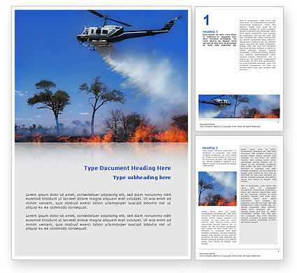 Wildfire Word Template 02591 | PoweredTemplate.com