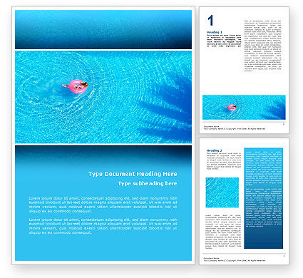 Kids Swimming Word Templates Design, Download now | PoweredTemplate.com