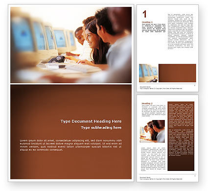 Lecture Computer Word Templates Design, Download now | PoweredTemplate.com