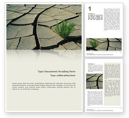 Drought Word Template 02635 | PoweredTemplate.com