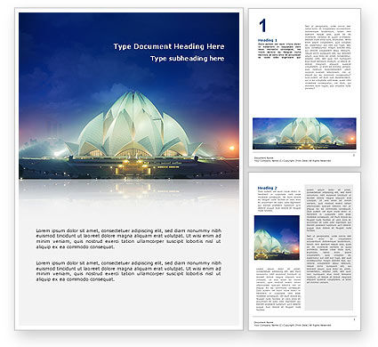 Temple Word Templates Design, Download now | PoweredTemplate.com