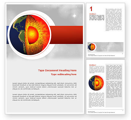 Earth Core Word Template 02665 | PoweredTemplate.com