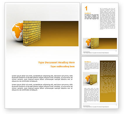 Firewall Word Template 02681 | PoweredTemplate.com