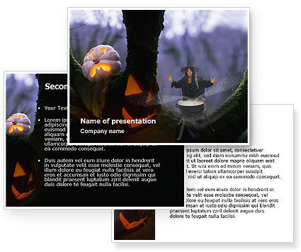 Free Witch PowerPoint Template - PoweredTemplate.com | 3 Backgrounds, 3 ...