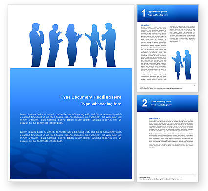 Conversation Word Templates Design, Download now | PoweredTemplate.com