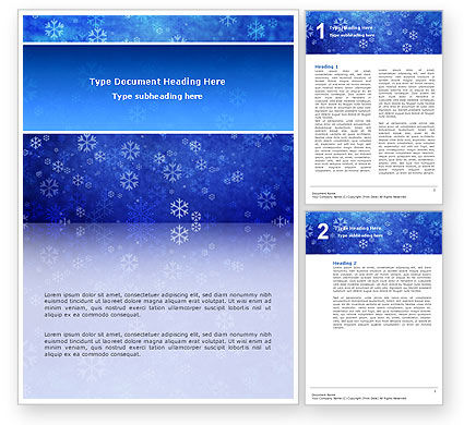 Snowflakes Word Template 02846 | PoweredTemplate.com