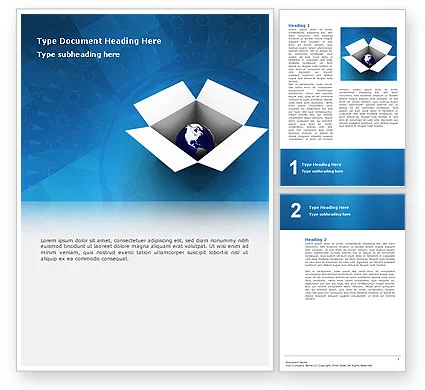 Cardboard Box Word Templates Design, Download now | PoweredTemplate.com