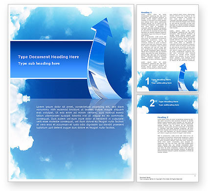 Going Up Word Template 02916 | PoweredTemplate.com