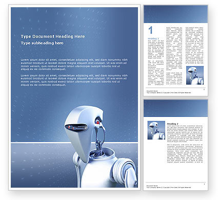 Robot Word Templates Diseño, Descargar ahora | PoweredTemplate.com