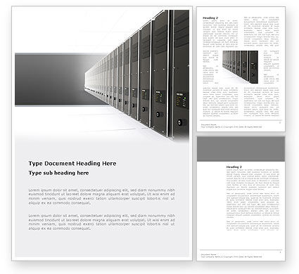 Server Room Word Template 03161 | PoweredTemplate.com