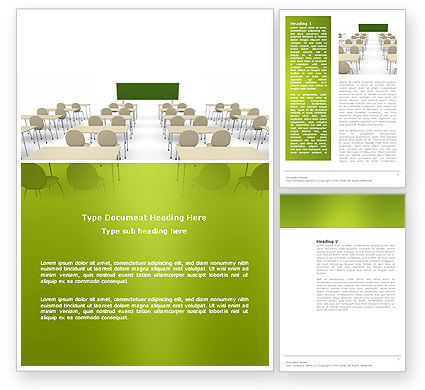Plantilla de Word - clase de la escuela | 03212 | PoweredTemplate.com