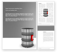 Paper Case Shelf Word Template 03253 | PoweredTemplate.com