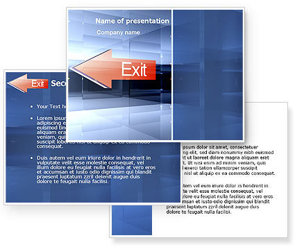 Way To Exit PowerPoint Template - PoweredTemplate.com | 3 Backgrounds ...