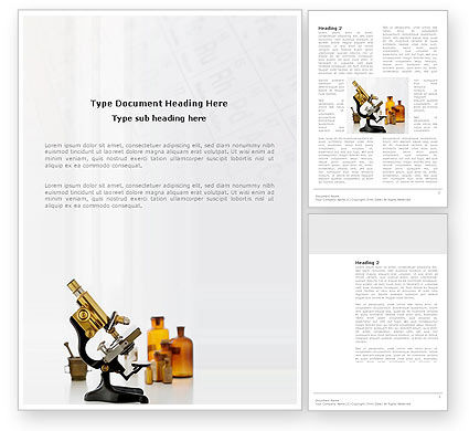 Microscope Word Template 03316 | PoweredTemplate.com