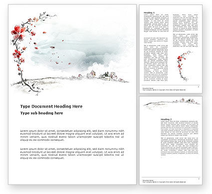 Landscape Word Templates Design, Download now | PoweredTemplate.com