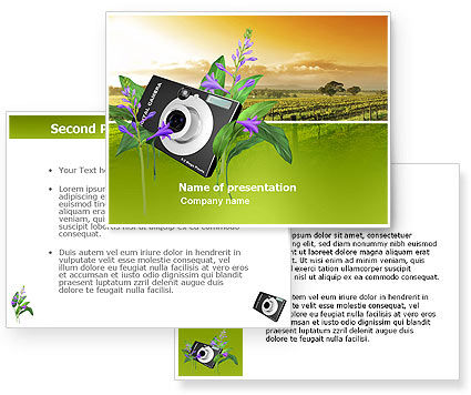 Digital Camera PowerPoint Template - PoweredTemplate.com | 3 ...