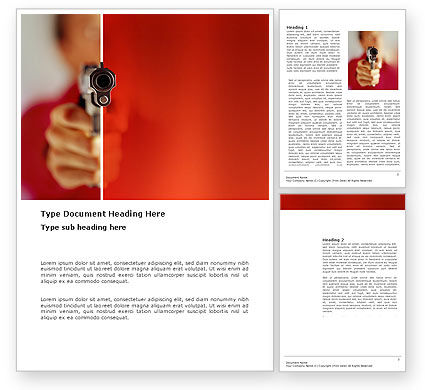 Plantilla de Word - armas de fuego | 03363 | PoweredTemplate.com