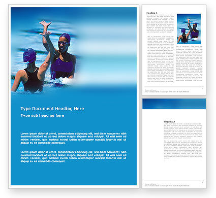 Swimming Pool Word Templates Design, Download now | PoweredTemplate.com