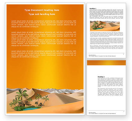Oasis Word Template 03452 | PoweredTemplate.com