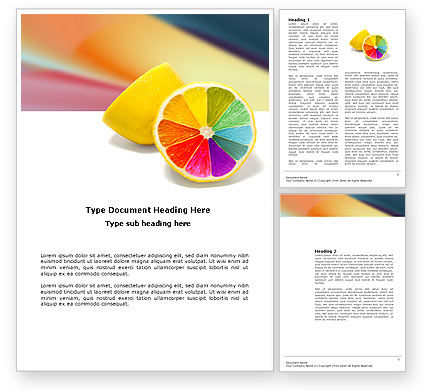 Plantilla de Word - diversidad del color | 03498 | PoweredTemplate.com