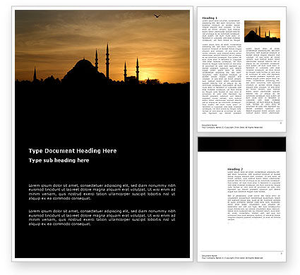 10 Free Arab Mosque Word Templates | PoweredTemplate.com