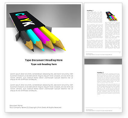 CMYK Colors Word Template 03565 | PoweredTemplate.com