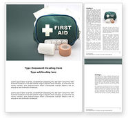 First Aid Set Flyer Template, Background in Microsoft Word, Publisher ...