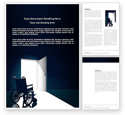 Wheelchair Word Template 03665 | PoweredTemplate.com