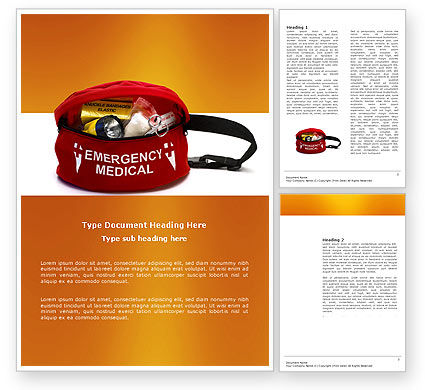 Medical Kit Flyer Template, Background in Microsoft Word, Publisher and ...