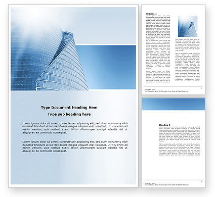 Plantilla de Word - centro de oficinas | 03678 | PoweredTemplate.com