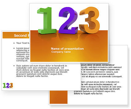 One Two Three PowerPoint Template - PoweredTemplate.com | 3 Backgrounds ...
