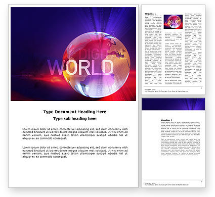 Digital Land Word Template 03730 | PoweredTemplate.com