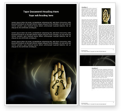 Plantilla de Word - claves en la palma | 03739 | PoweredTemplate.com