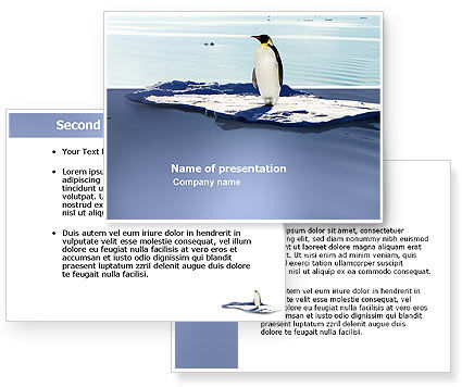 Penguin PowerPoint Template - PoweredTemplate.com | 3 Backgrounds, 3 ...