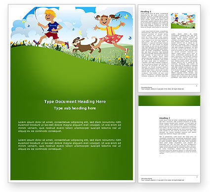 Cartoon Word Templates Design, Download now | PoweredTemplate.com
