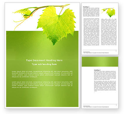 Green Flora Word Template 03769 | PoweredTemplate.com
