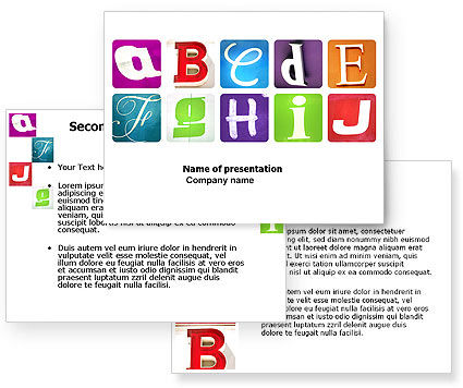 Free Alphabet PowerPoint Template - PoweredTemplate.com | 3 Backgrounds ...